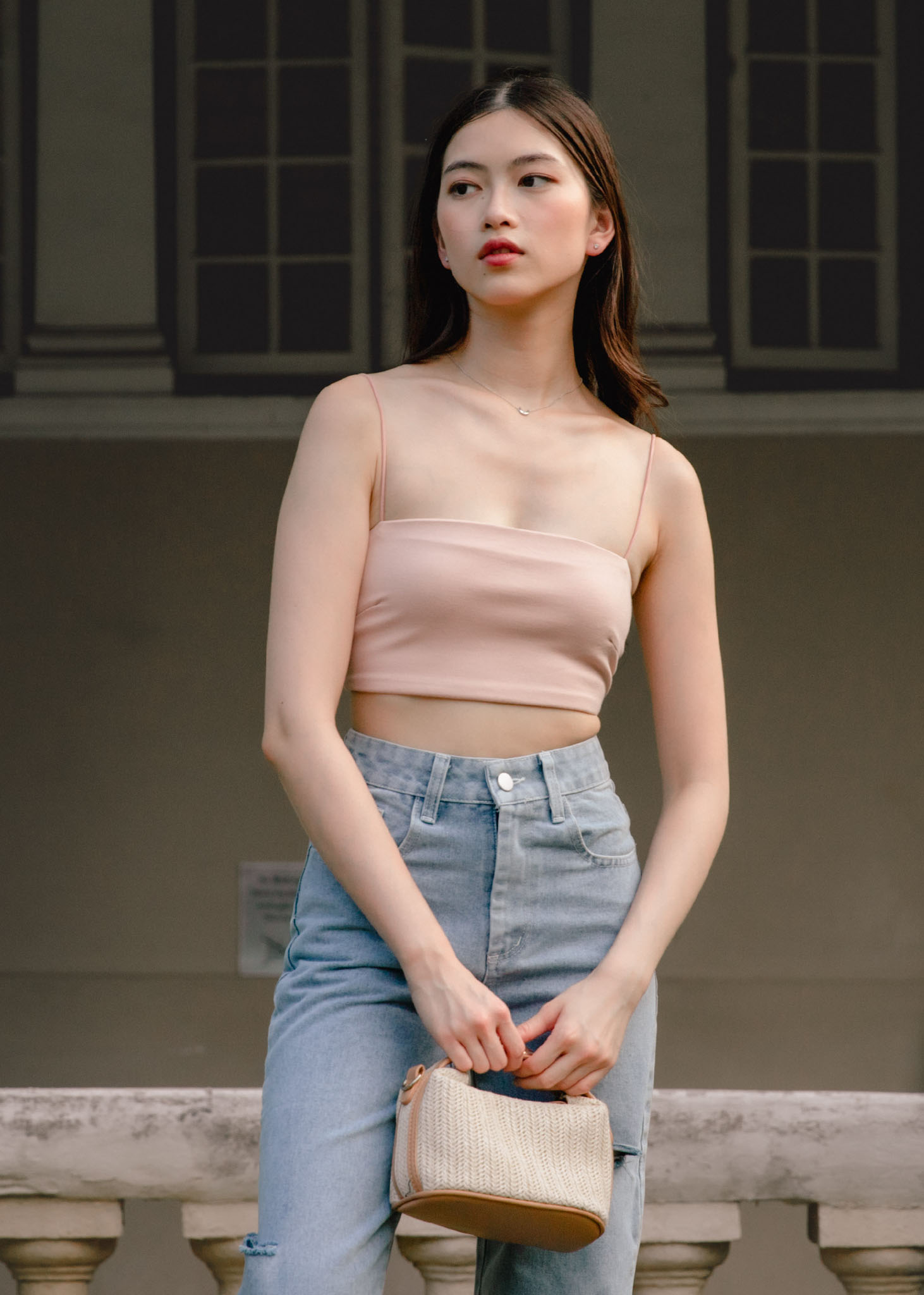 Basic Era Girl Cropped Top In Blush Pink | 6STYLE