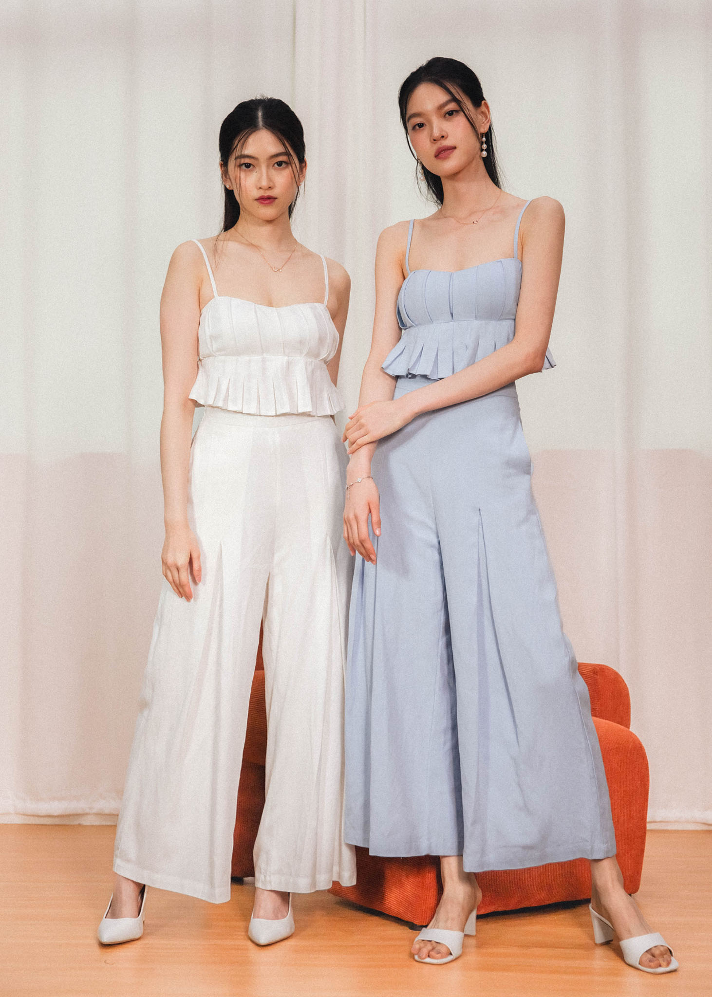 Parallel Perfection Linen Pants in Sky Bue | 6STYLE