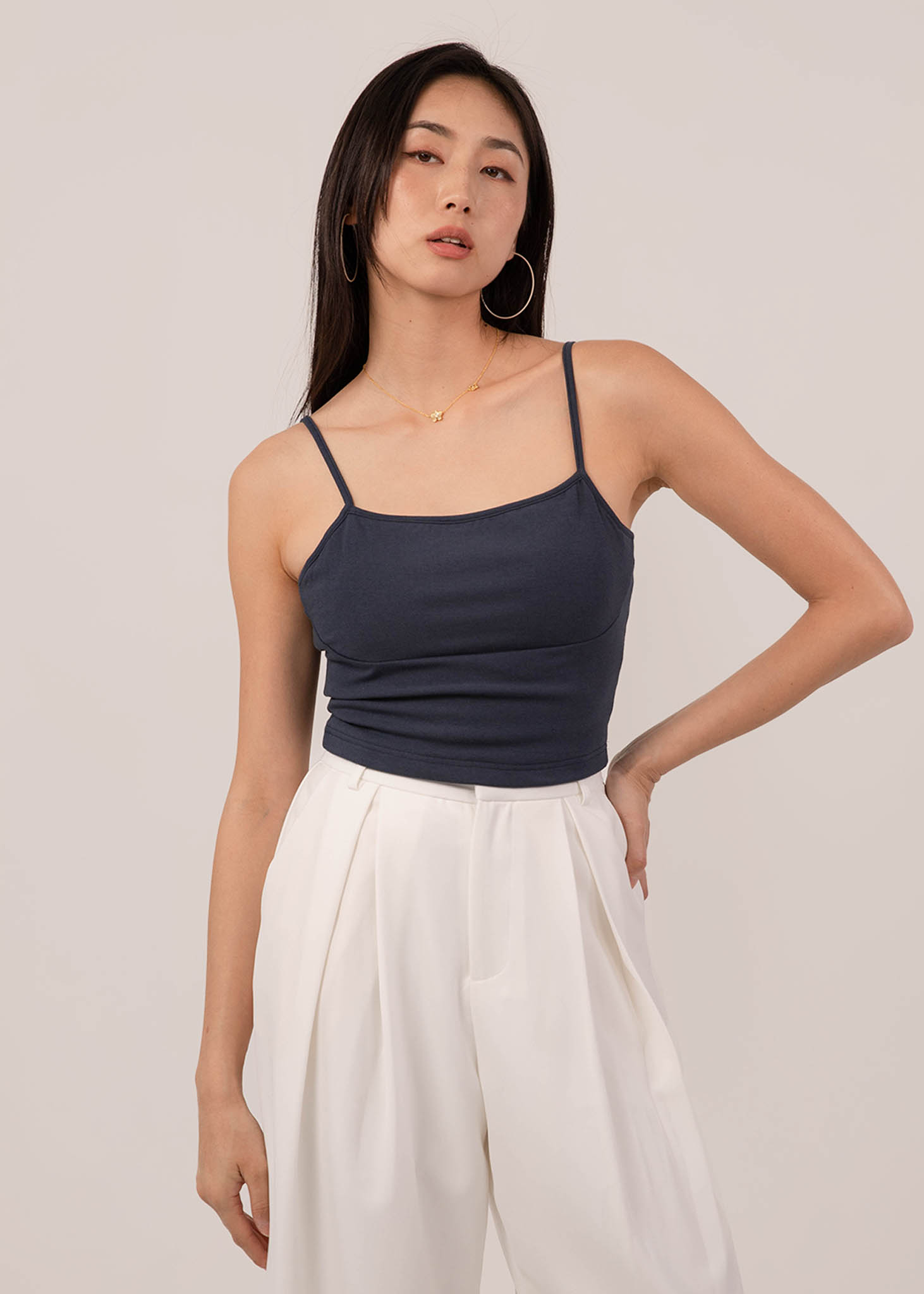 Core Classic Spag Top in Midnight Navy | 6STYLE