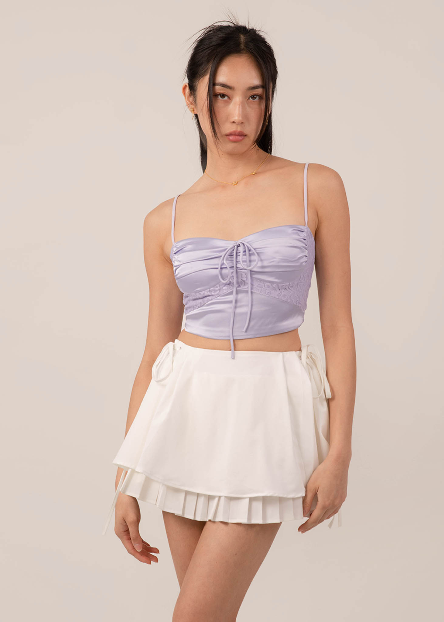 New Obsession Mini Skorts in White | 6STYLE
