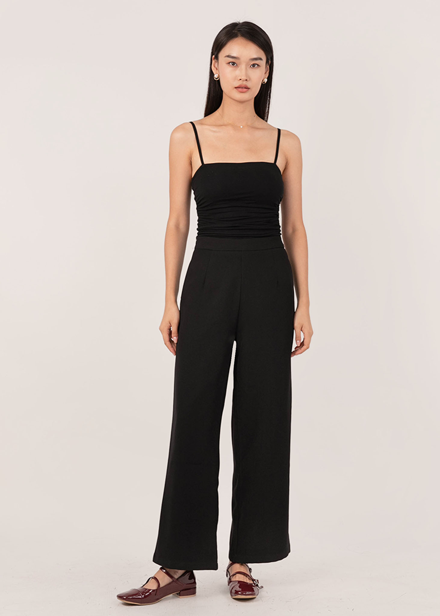 All Day Comfort Straight Cut Pants in Black | 6STYLE