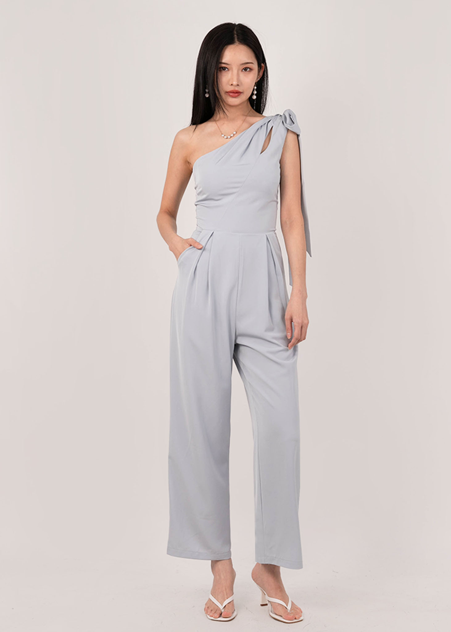 One Sided Toga Jumpsuit in Periwinkle | 6STYLE