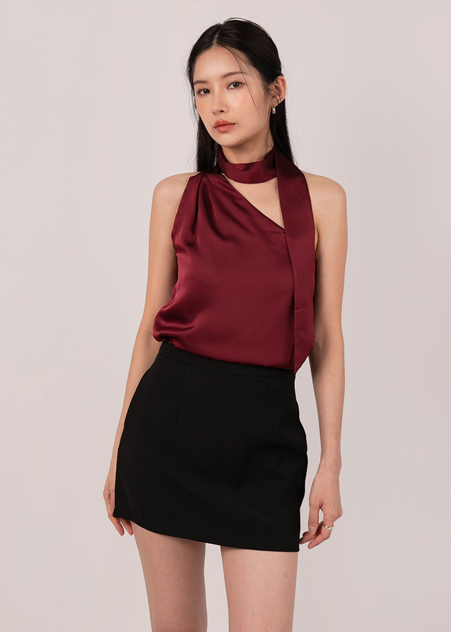 Twinkle Toga Top in Wine Red | 6STYLE