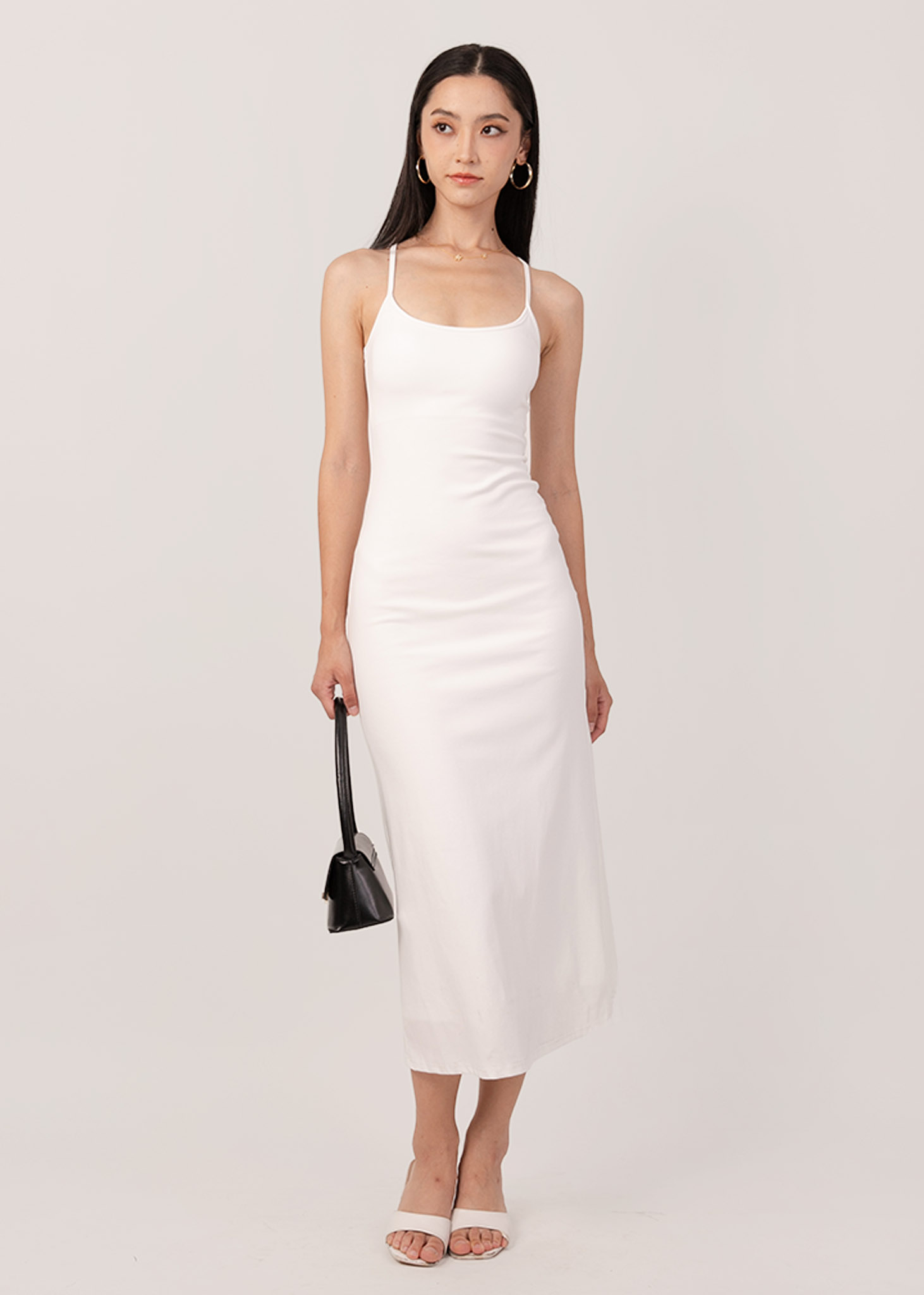 Best of Basics Maxi Dress in White | 6STYLE