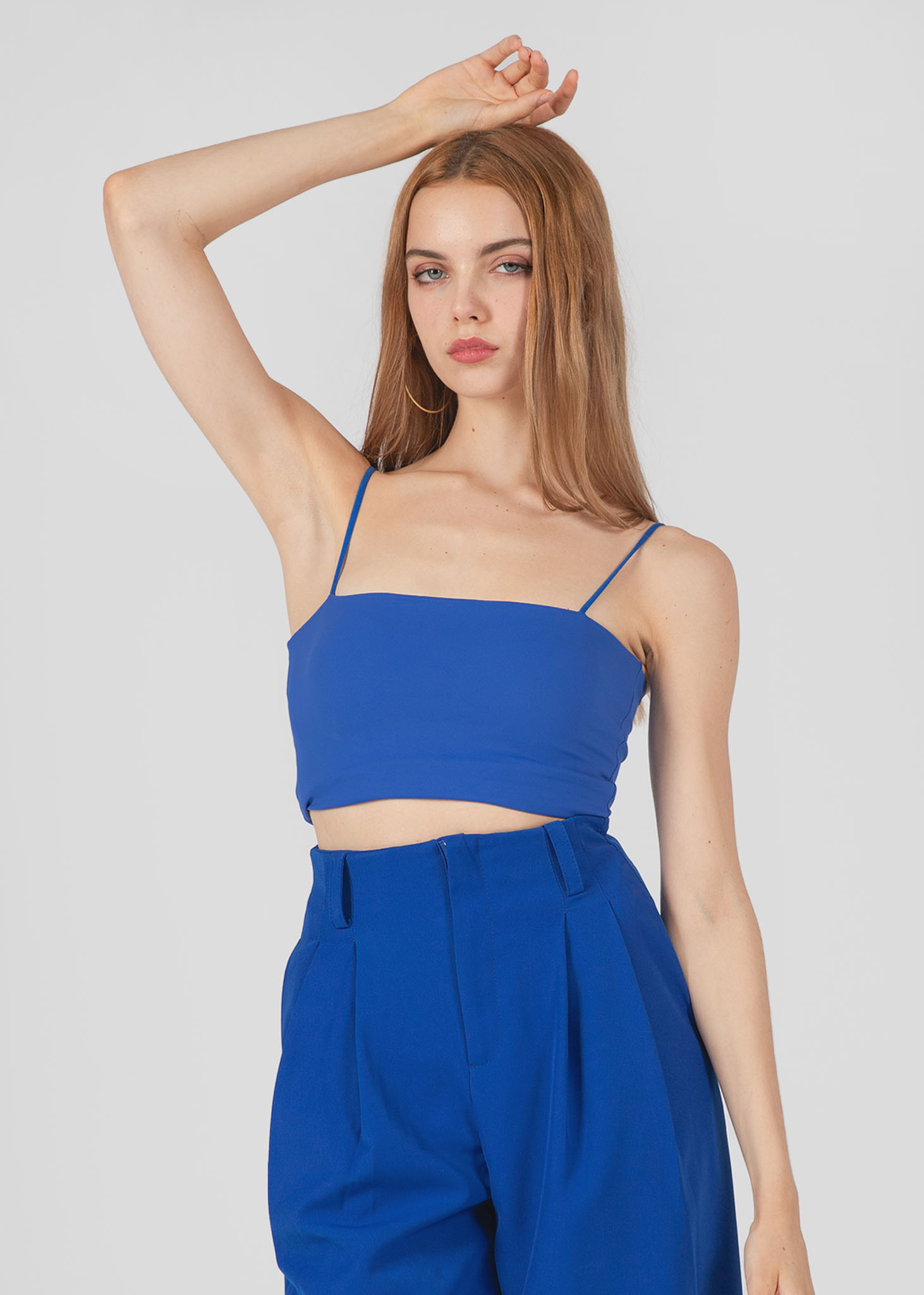 Everyday Basic Padded Spag Top in Electric Blue #6stylexclusive | 6STYLE