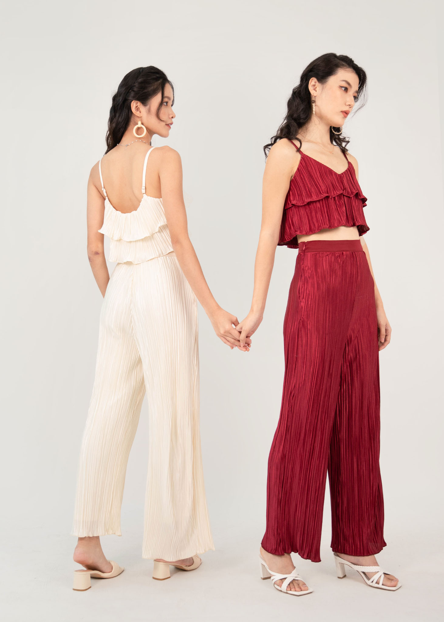 Full of Blessings Pleated Pants in Wine Red (Non-Petite) | 6STYLE